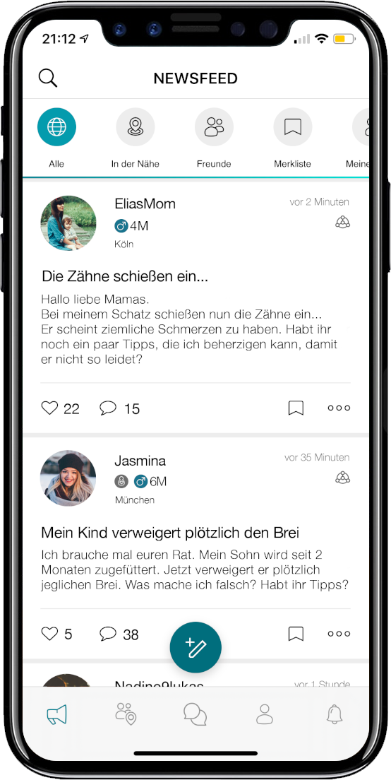Momunity | Deine Mama Community App | Austausch, Treffen & mehr